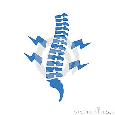 Musculoskeletal Disorders Icon. Blue Color Design Vector Illustration ...