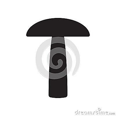 Mushroom Shape Icon. Champignon Silhouette. Simple Flat Shape Toadstool Symbol And Logo Sign ...