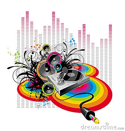 Abstract Creative Music Notes Design Stock Illustration - Illustration ...