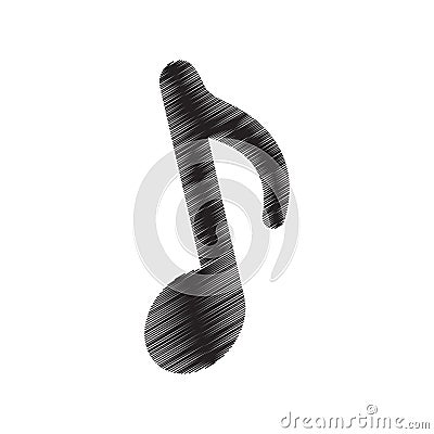 Music Note Composite Creative Draw Pictogram Stock Illustration ...