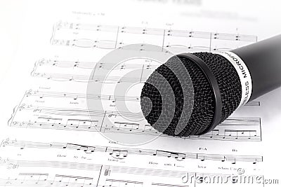 Music Note And Microphone Royalty Free Stock Photos - Image: 28981338