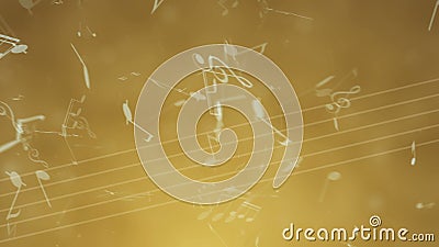 Music Notes Flying in the Wind Stock Footage - Video of colorful ...