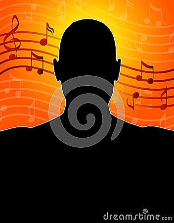 Music Notes Man Silhouette Royalty-Free Cartoon | CartoonDealer.com ...