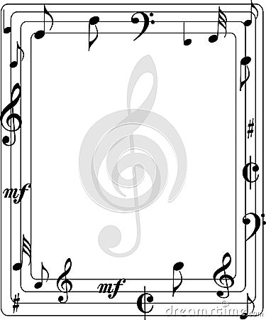 Music Page Border Vector Illustration | CartoonDealer.com #118671912