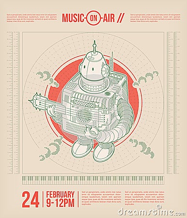 Music Theme Poster Stock Vector - Image: 49910491