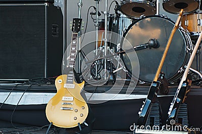 Musical Instruments On Stage Stock Photo - Image: 27763180