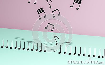 Musical Notes Broke The Line Stock Photography | CartoonDealer.com ...