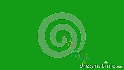 Musical Symbols with Green Screen Background Stock Video - Video of ...