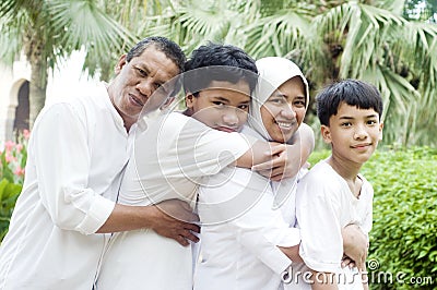 Muslim family stock image. Image of happy, people, malay - 22098931