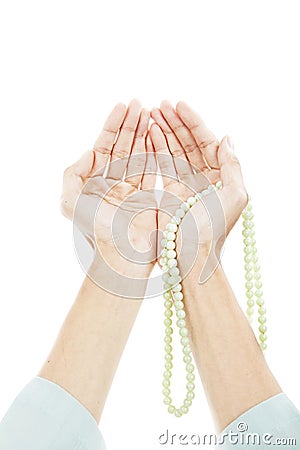 Muslim Praying Hands Isolated On White Royalty Free Stock Image - Image ...