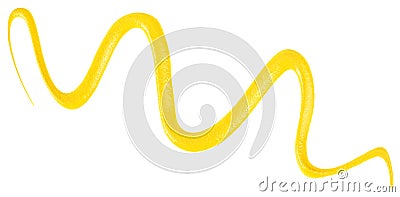 Mustard Spill Isolated On White Background, Top View. Mustard Sauce ...