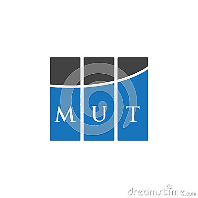 MUT Letter Logo Design On WHITE Background. MUT Creative Initials ...