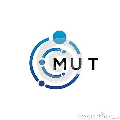 MUT Letter Technology Logo Design On White Background. MUT Creative ...