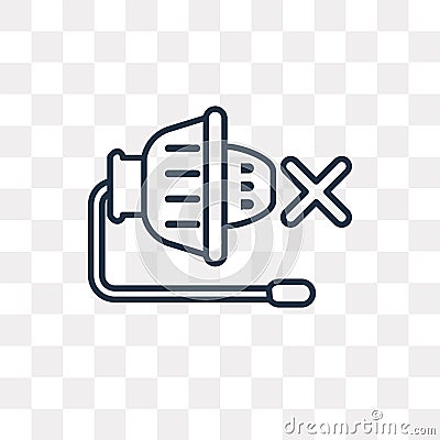 Muted Vector Icon Isolated On Transparent Background, Linear Muted ...