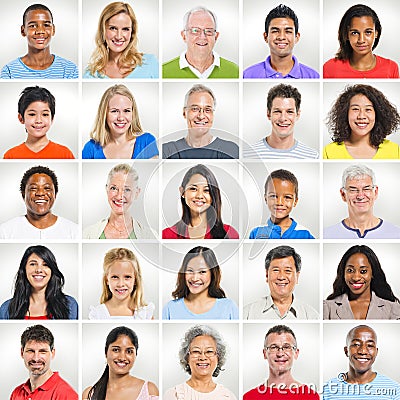 People Set of Faces Diversity Human Face Concept Stock Photo - Image of ...