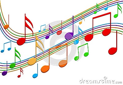 Muzieknoten Stock Fotografie - Afbeelding: 25009522