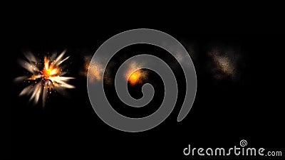 Muzzle Fire from Several Machine Guns - Black Screen Effect Stock Video ...