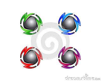 3D Electric Logo And Icon Design Cartoon Vector | CartoonDealer.com ...