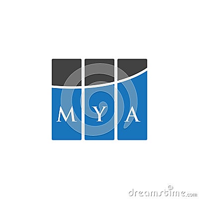 MYA Letter Logo Design On WHITE Background. MYA Creative Initials ...