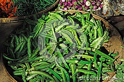 Myanmar, Bagan: Vegetables At The Market Stock Image - Image: 4902141