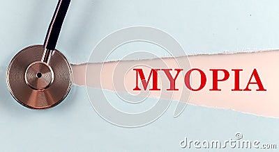 MYOPIA Word Made On Torn Paper, Medical Concept Background Royalty-Free ...
