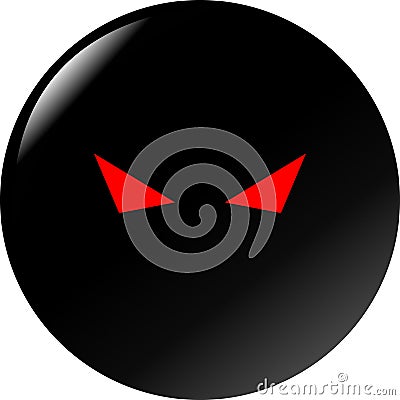 Mysterious Evil Eyes Vector Black Button | CartoonDealer.com #2591339