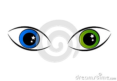 Mysterious Eyes Cartoon Vector | CartoonDealer.com #17146367