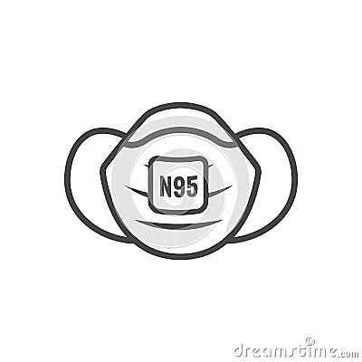 N95 Facemask Ppe Face Mask Icon Set - Respiratory Face Masks Cartoon ...