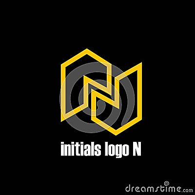 N Initial Logo Vector Illustration | CartoonDealer.com #221811962