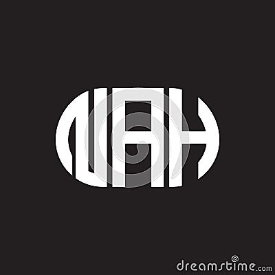 NAH Letter Logo Design On Black Background. NAH Creative Initials ...