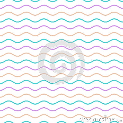 Nahtlose Gewellte Linie Muster Vektor Abbildung - Bild: 63820329