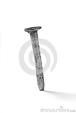Nail bent out of shape stock photo. Image of hammer, copy - 13190950