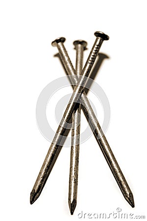 Nail bent out of shape stock photo. Image of hammer, copy - 13190950