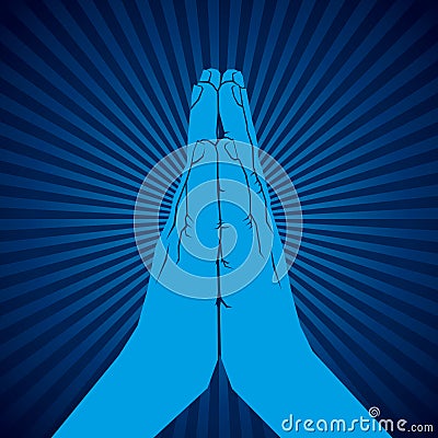 Namaskar Hand Icon Vector Illustration | CartoonDealer.com #35939342
