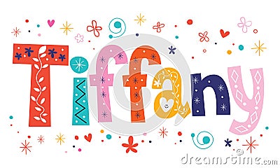 Name Tiffany Decorative Type Stock Vector - Image: 53489993