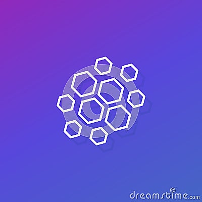 Nano Materials Vector Linear Icon | CartoonDealer.com #198538782