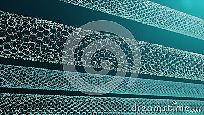 Nanotechnology Like Scientific Background. Hexagonal Nanotubes Stock ...