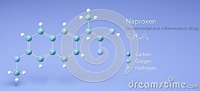 Naproxen, Nsaid, Analgesic, Molecular Structures, 3d Model, Structural ...