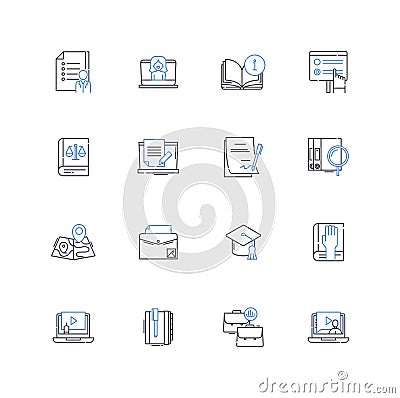 Narrative Line Icons Collection. Storytelling, Plot, Perspective ...