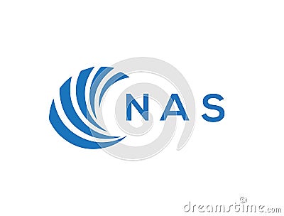 NAS Letter Logo Design On White Background. NAS Creative Circle Letter ...