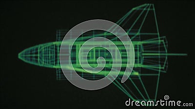 NASA Space Shuttle 3D Wireframe Animation Stock Footage - Video of moon ...
