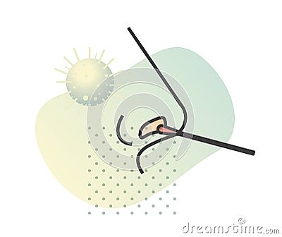 Nasal Swab - Nasopharyngeal Swab Testing - Icon Stock Photography ...