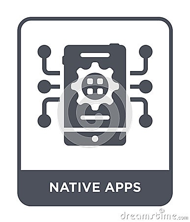 Native Apps Icon In Trendy Design Style. Native Apps Icon Isolated On ...