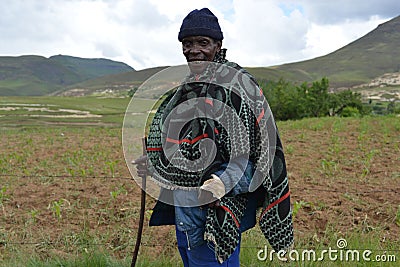 Native Basotho Man From Butha-Buthe Region Of Lesotho Editorial Image ...