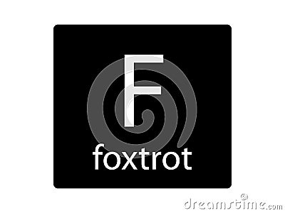 NATO Phonetic Alphabet Letter Foxtrot Cartoon Vector | CartoonDealer ...