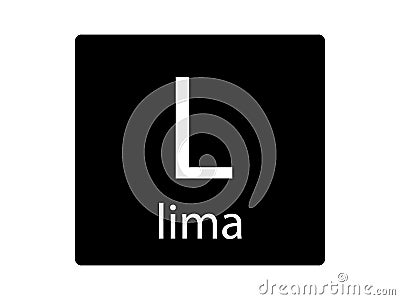 NATO Phonetic Alphabet Letter Lima Vector Illustration | CartoonDealer ...