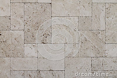 Natural Italian Stone. Smooth Travertine Surface. A Sample Of Wall ...