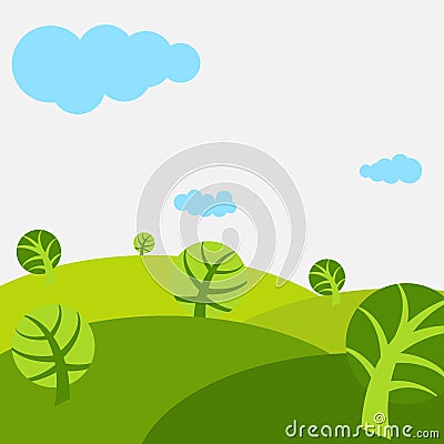 Nature Background Cartoon Vector | CartoonDealer.com #13141117