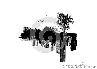 Nature Versus City. Royalty Free Stock Image - Image: 2604186