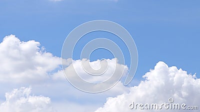Nature Weather Blue Sky. Cloud Moving and Transforming Fast in Deep ...